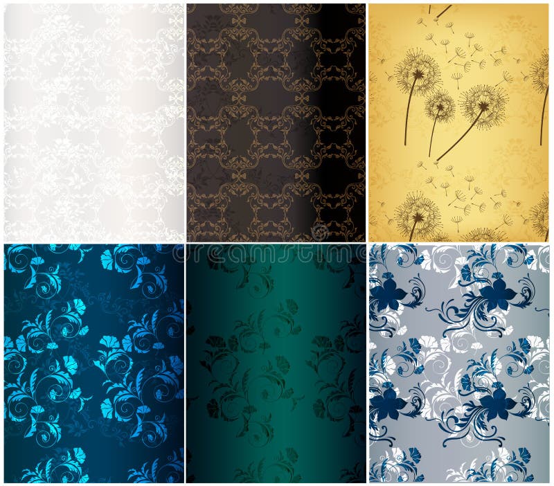 Vector wallpaper set stock vector. Illustration of luxury - 26844118