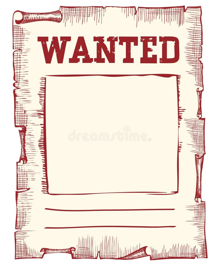 Wild West Wanted Poster Vector Stock Vector - Illustration of sheriff ...