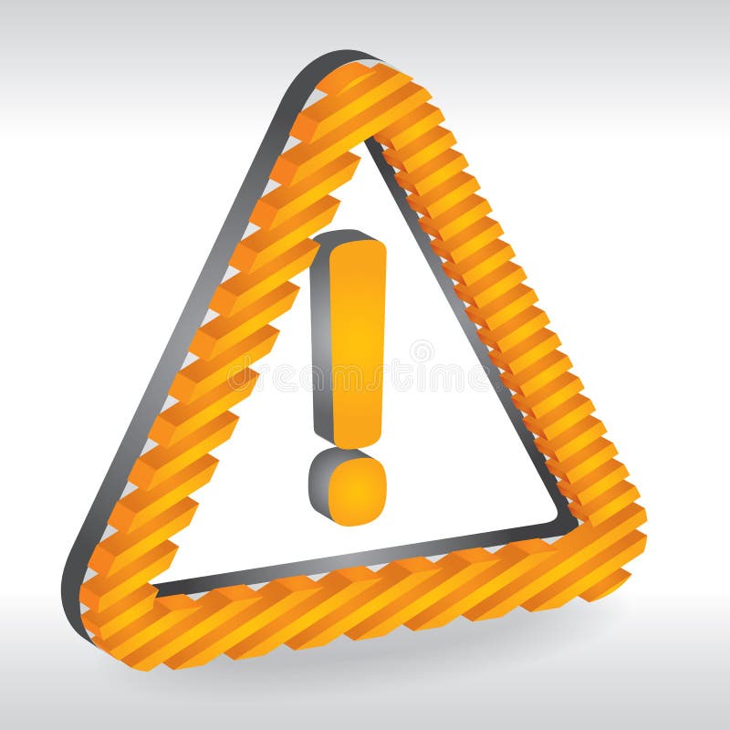 Vector Warning Sign stock vector. Illustration of information - 23776583