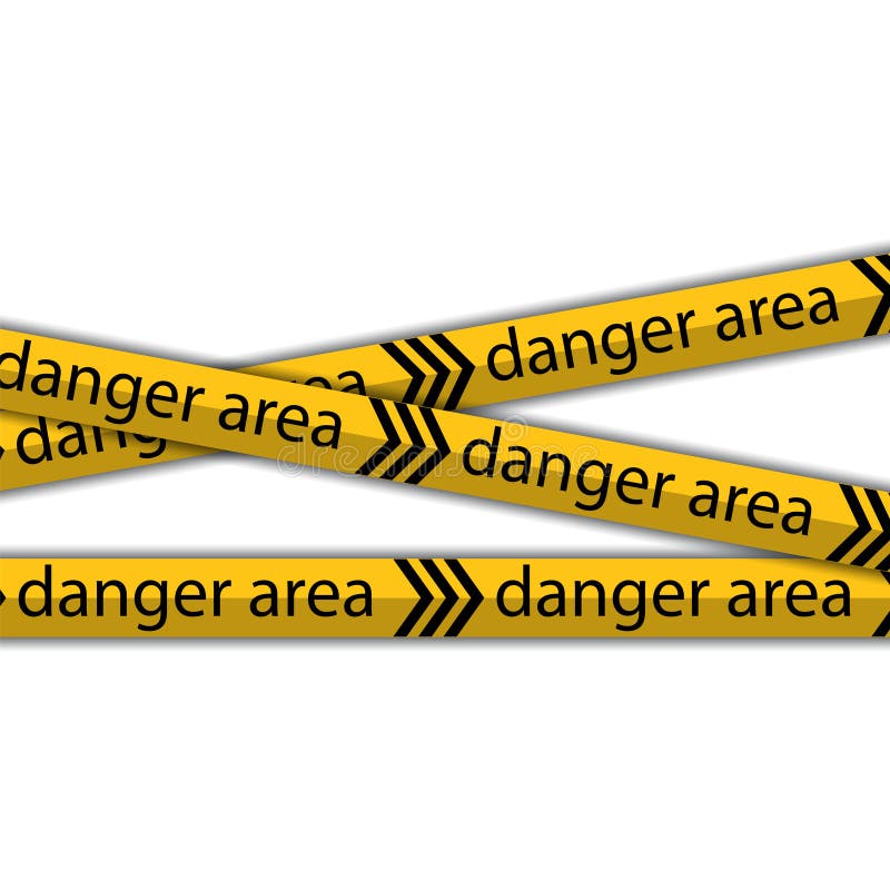 Vector Warning Tapes Set. Yellow and Black Danger Caution Sign. Striped ...