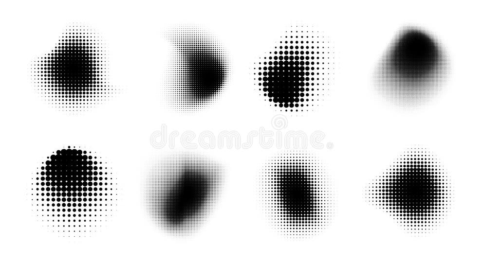 Vector Warp Halftone Gradient Textures Stock Vector - Illustration of ...