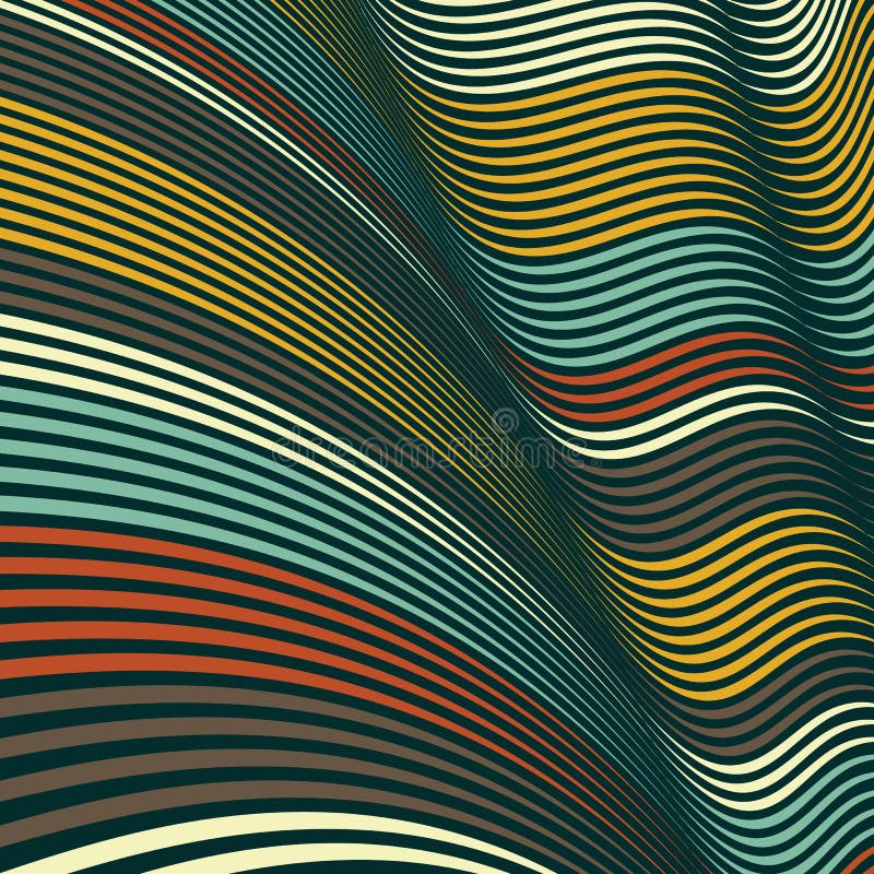 Vector Warped Lines Background. Flexible Stripes Twisted As Silk ...