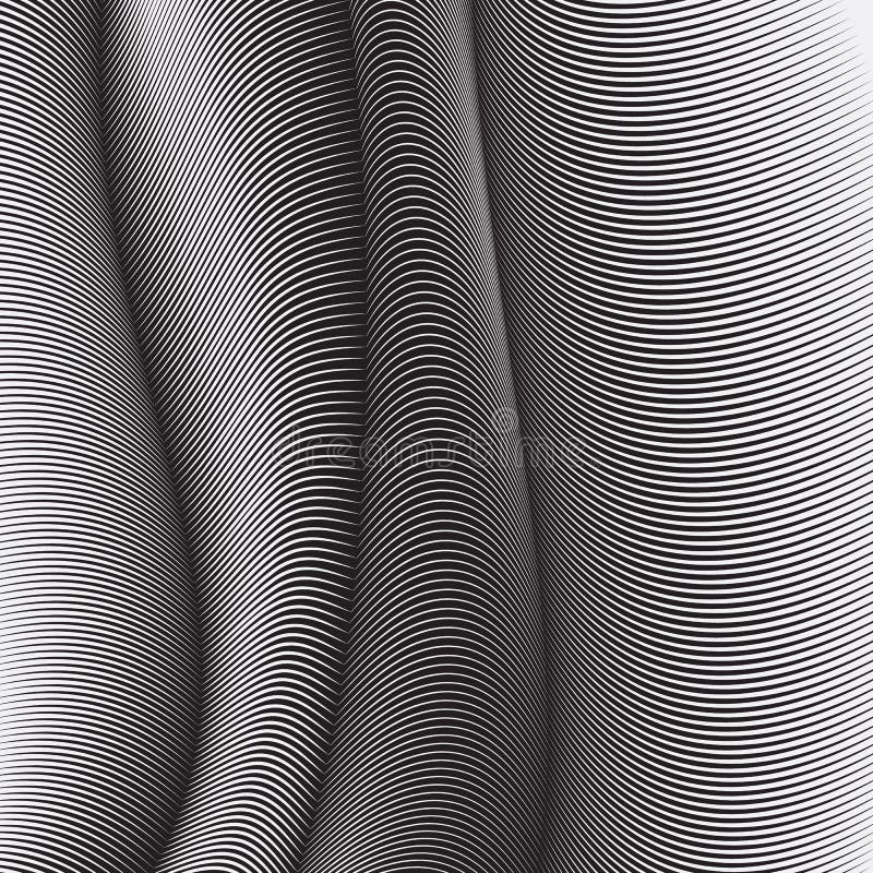 Vector Warped Lines Background. Flexible Stripes Twisted As Silk ...