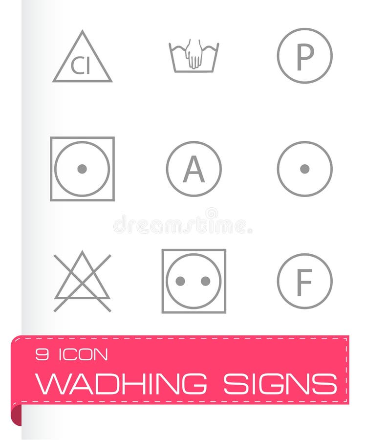Washing Instructions Icons Stock Illustrations – 223 Washing ...