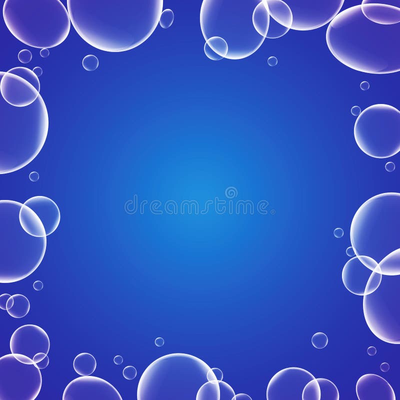 Vector water bubbles frame stock vector. Illustration of floating ...