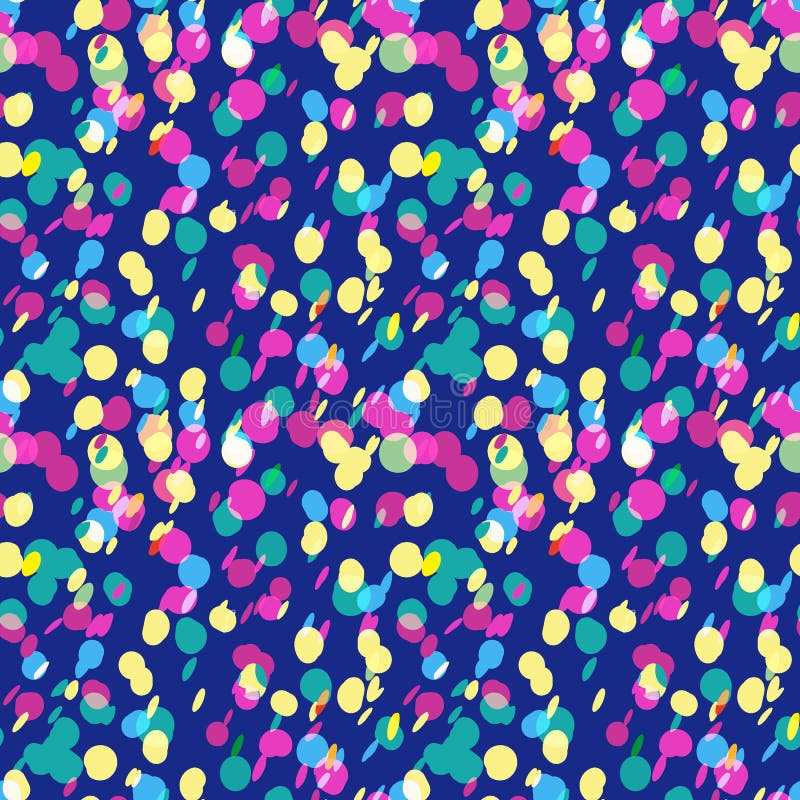 Vector Water Color Dots Seamless Background Pattern - Night Neon Theme ...