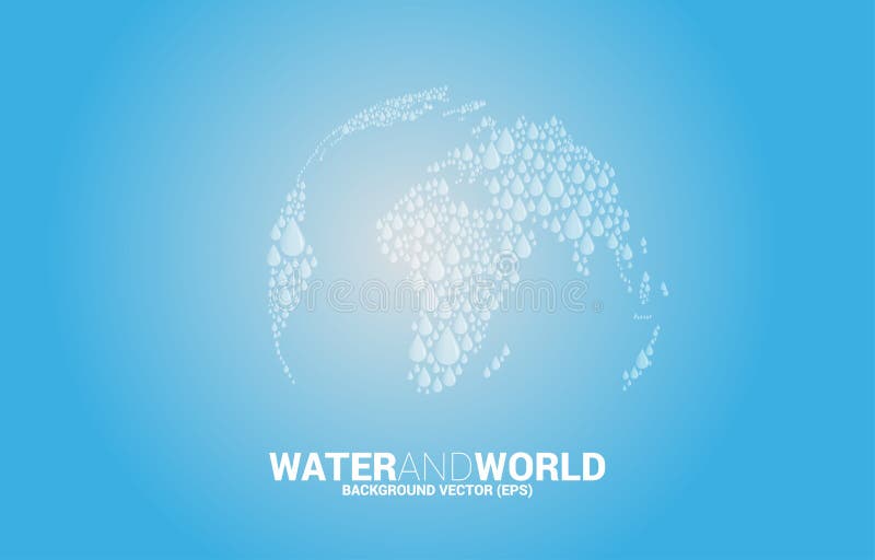Vector Water Drop Shaped World Map 库存例证 - 插画 包括有 新鲜, 生态学: 167525762