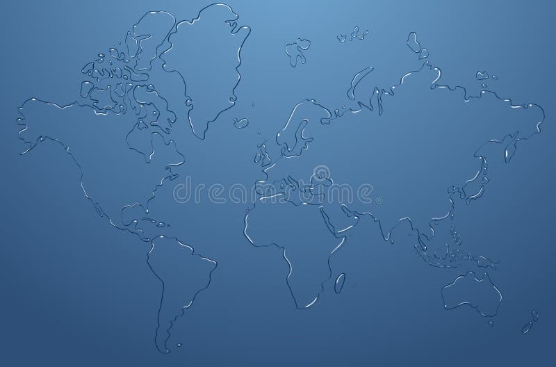 Vector Water Drop World Map Stock Vector - Illustration of earth ...