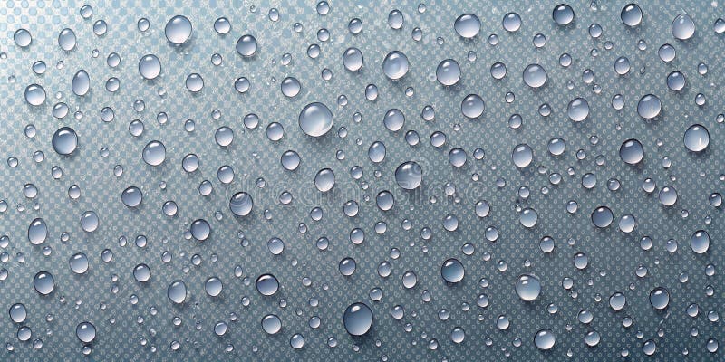 Condensation Water Drops Transparent Background Stock Illustrations ...