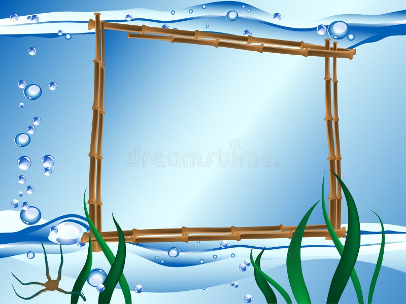 Vector water frame stock vector. Illustration of wavy - 16242099