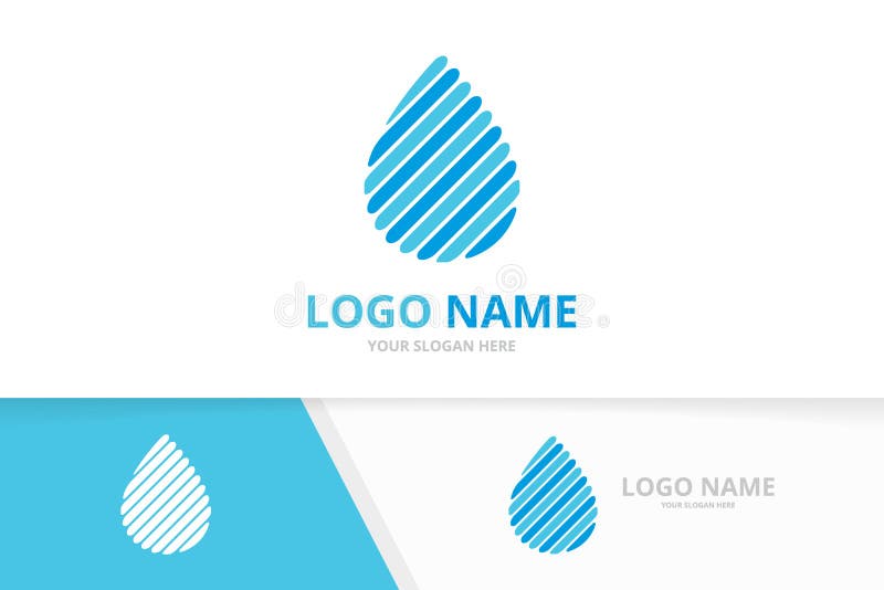 Vector Water Logo Combination. Unique Oil Logotype Design Template ...