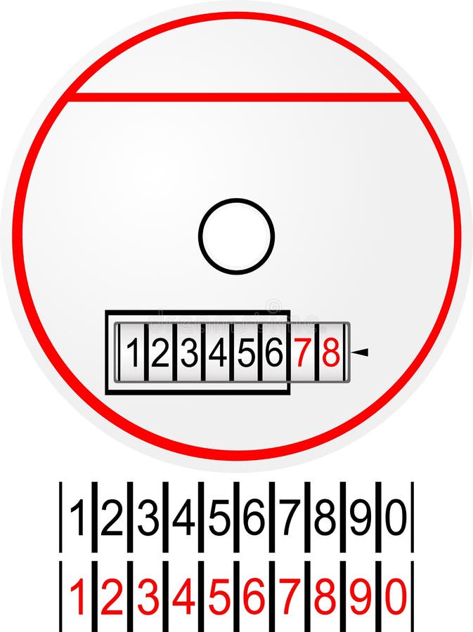 Vector Water Meter. Template To Print Stock Vector - Illustration of ...