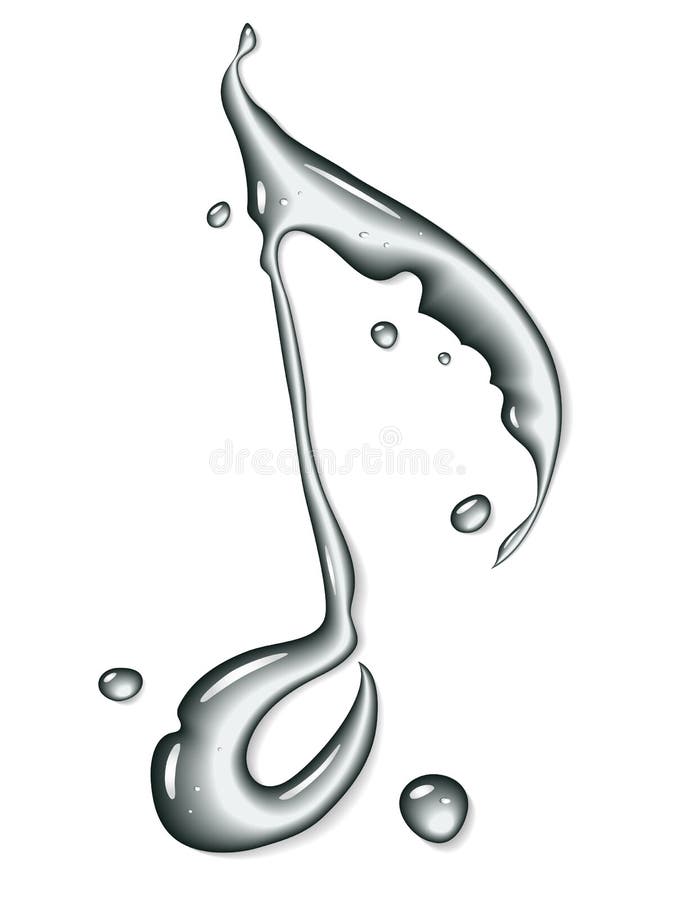 Vector Water Music Note Symbol - Water Font Stock Vector - Illustration ...