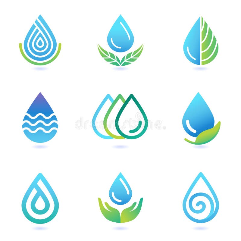 Vector Water and Oil Logo Design Elements Stock Vector - Illustration ...