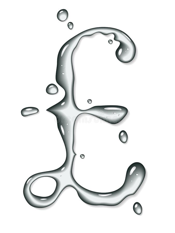 Vector Water Pound Sign - Water Font Stock Vector - Illustration of ...
