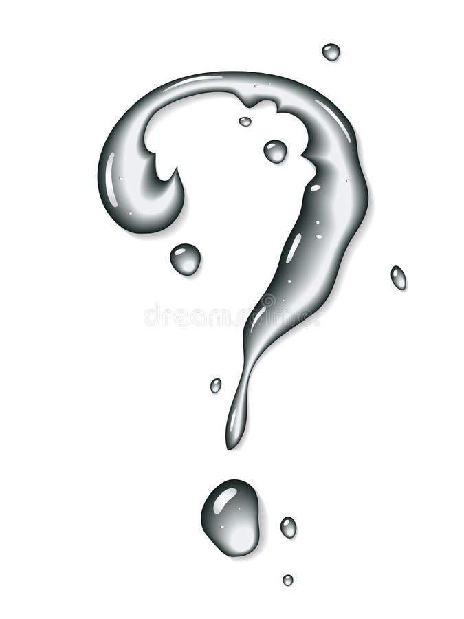 Vector Water Question Mark - Water Font Stock Vector - Illustration of ...