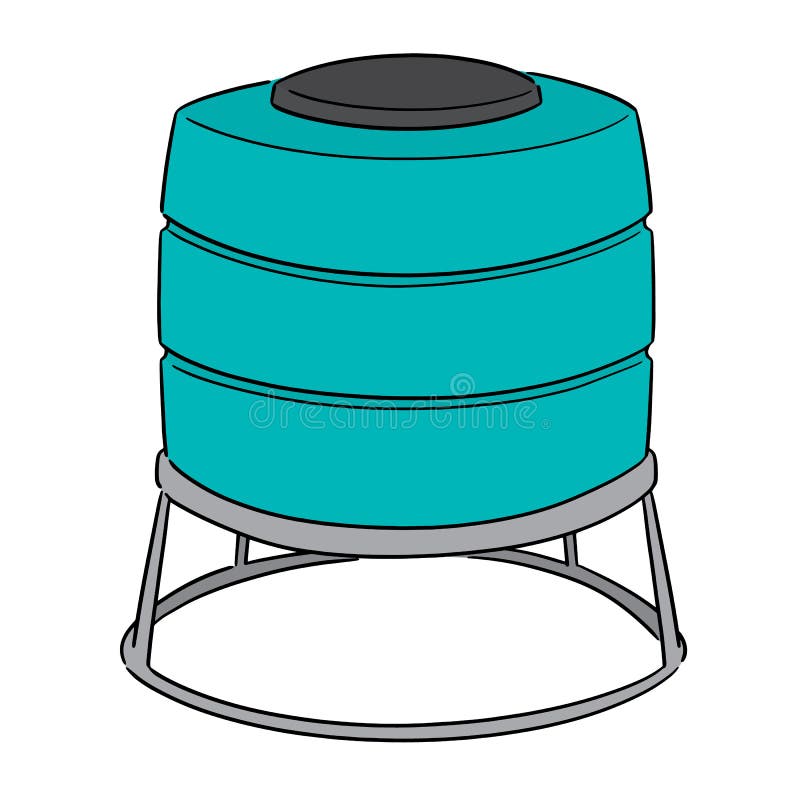 Vector of Water Storage Tank Stock Vector - Illustration of container ...