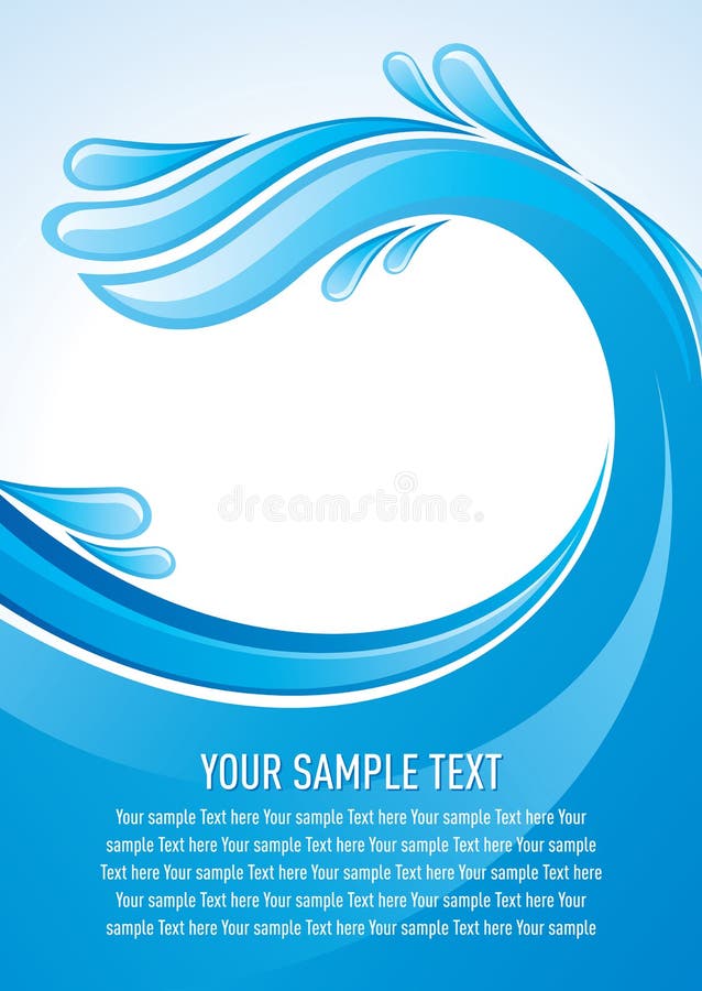 Vector of Water Template and Space for Your Text Stock Vector ...