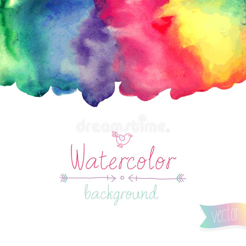 Vector Watercolor Background. Stock Vector - Illustration of color ...