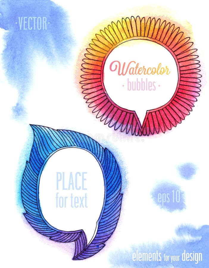 Watercolor bubble. stock vector. Illustration of artistic - 44395173