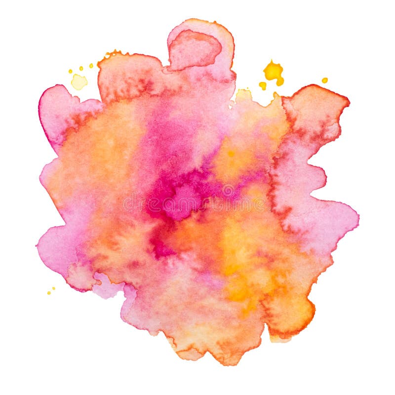 Vector Watercolor Paint Splash Texture Isolated on White - Abstract Art ...