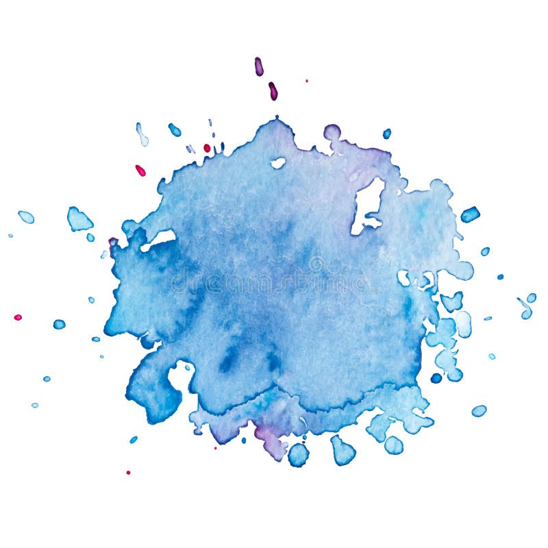 Vector Watercolor Paint Splash Texture Isolated on White - Abstract Art ...