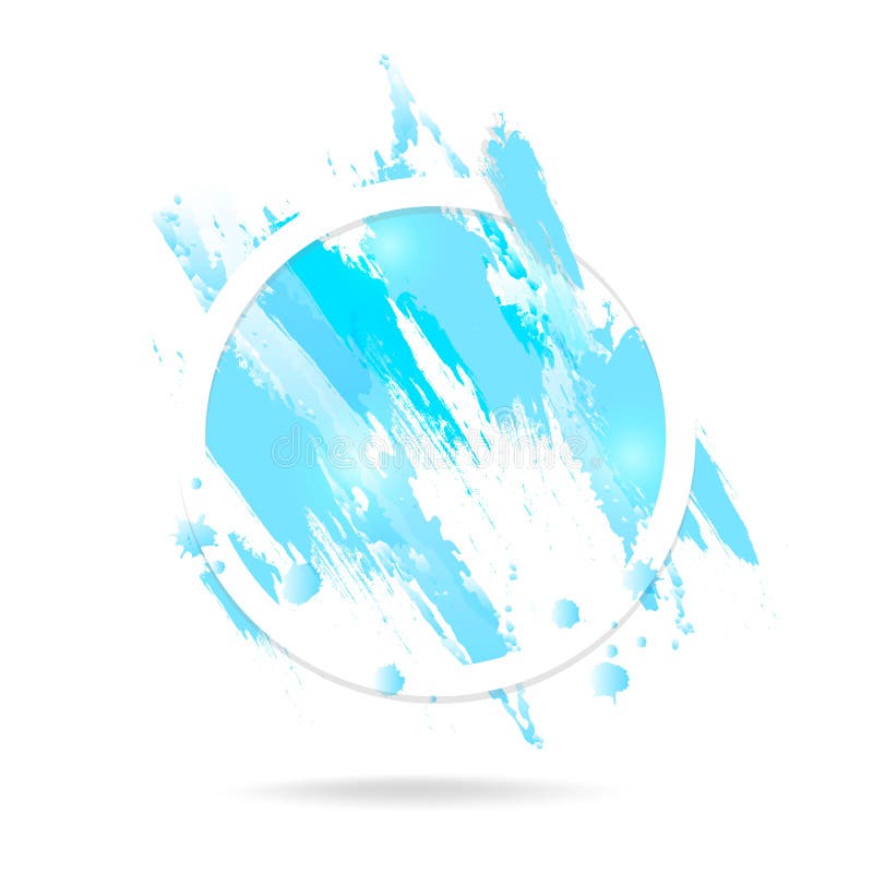 Watercolor, Liquid Splash with Grunge Brush Triangle Frame Splatter Ink ...