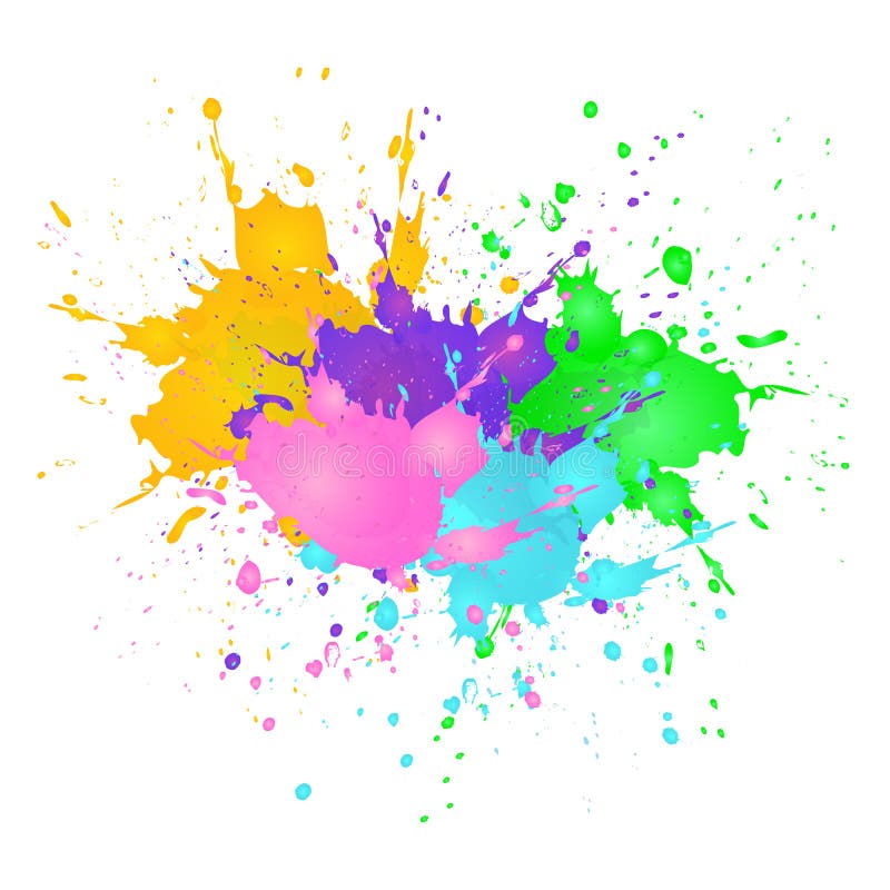Vector Watercolor Splash Texture Background Isolated. Hand-drawn Blob ...