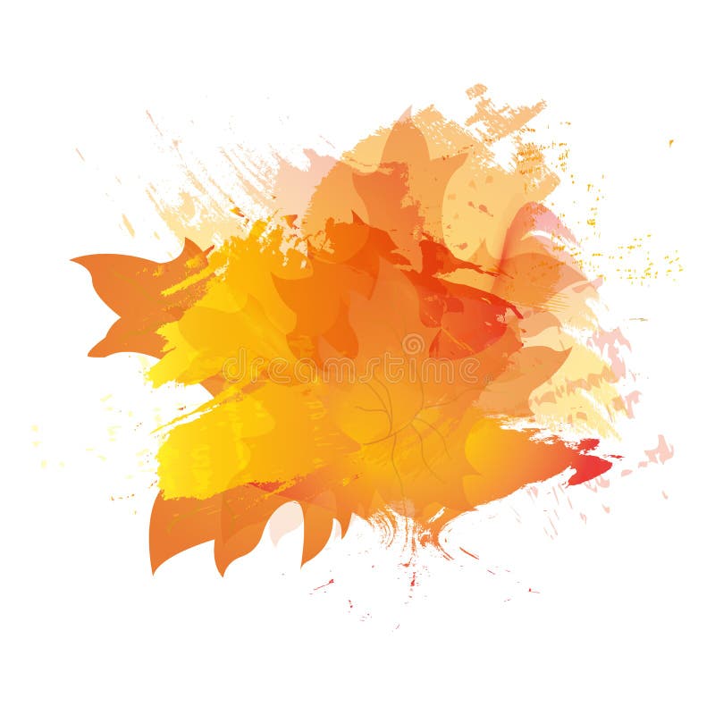 Vector Watercolor Splash Texture Background Isolated. Hand-drawn Blob ...