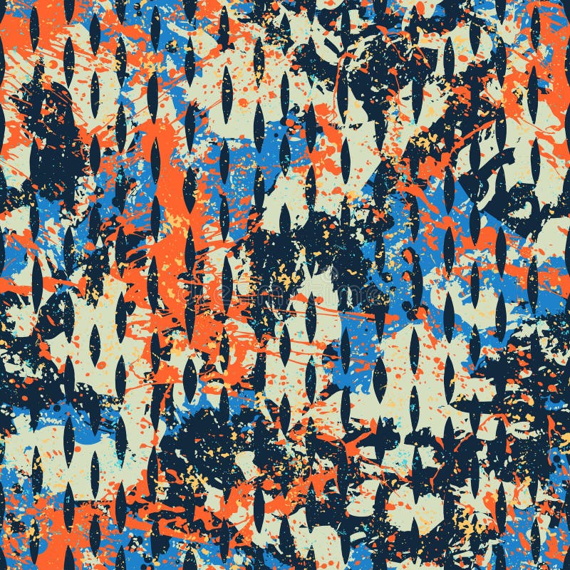 Vector Watercolor Splashes Pattern in Bright Color Stock Illustration ...