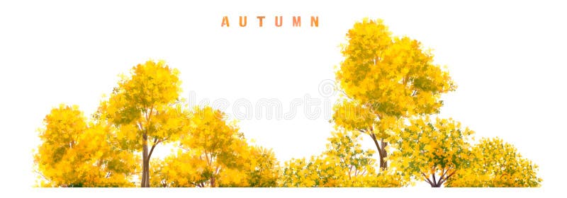 Tree or Forest Side View Isolated on White Background for Landscape ...