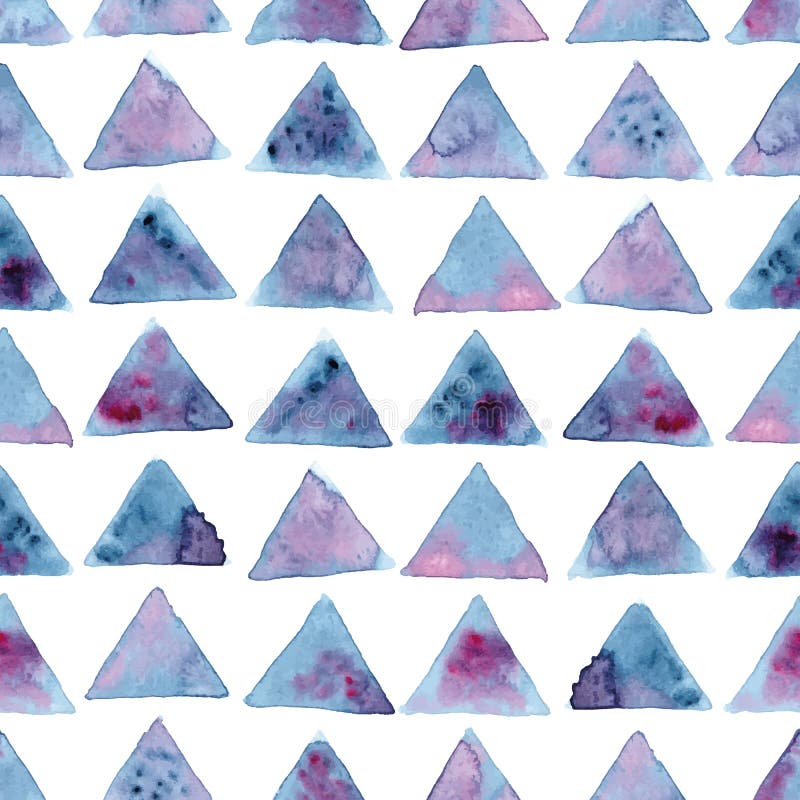 Watercolor Sky Triangles Seamless Vector Pattern Stock Vector ...