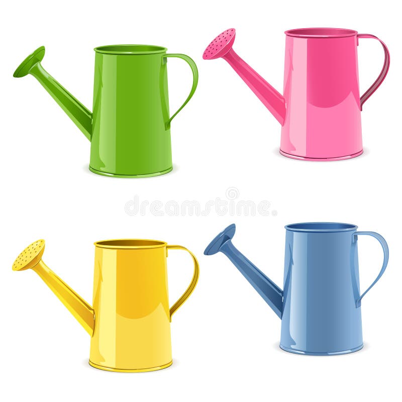 Vector set of watering can stock vector. Illustration of graphic ...