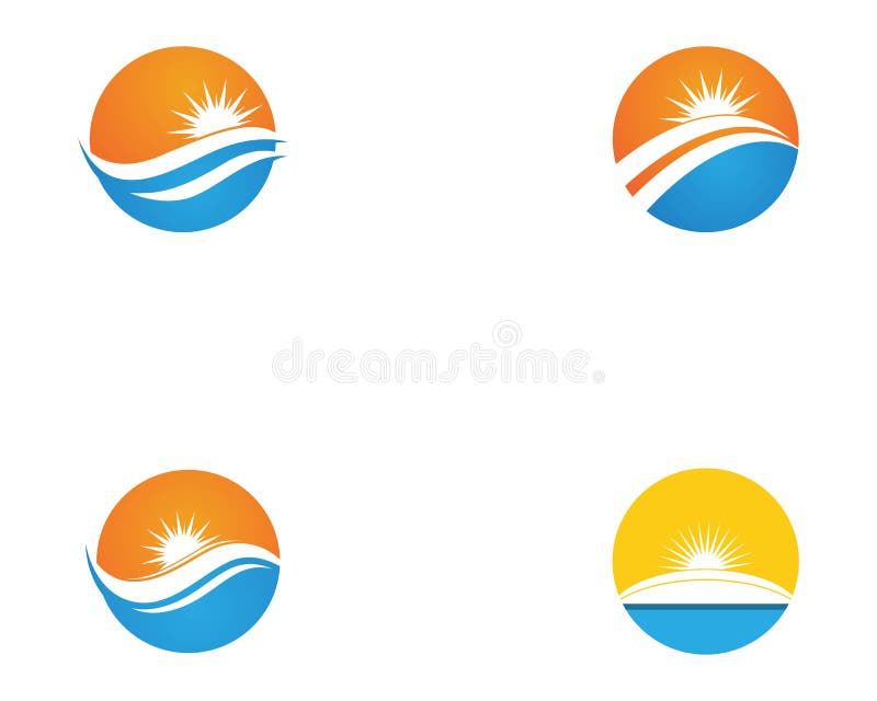 Vector - Wave Beach Logo And Symbols Vector Template Icons Stock Vector ...