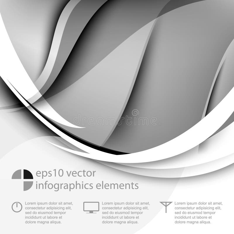 Vector Wave Elements Infographics Background Stock Vector ...