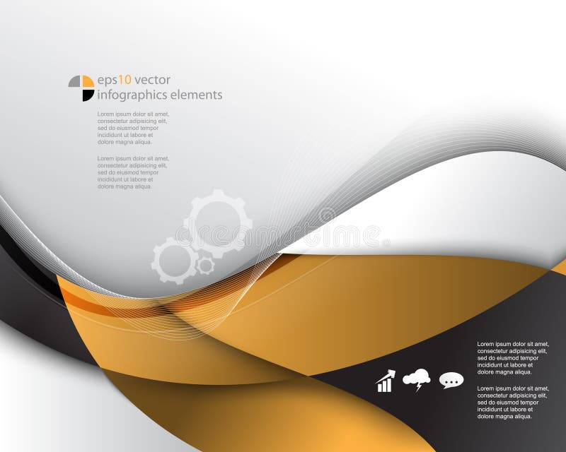 Vector Wave Elements Infographics Background Stock Vector ...