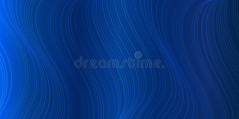 Vector Wave Lines Flowing Dynamic in Blue Navy Colors Isolated on Black ...