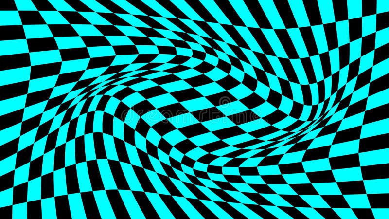 Vector Wave with Optical Illusion with Black and Blue Cube. Abstract ...