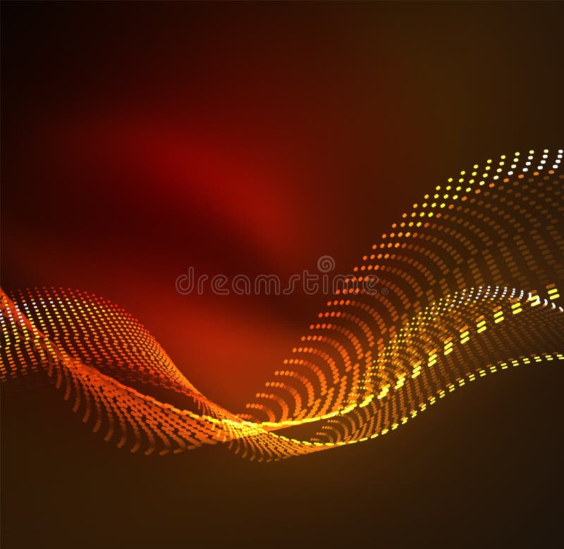 Vector Wave Particles Background Stock Vector - Illustration of design ...