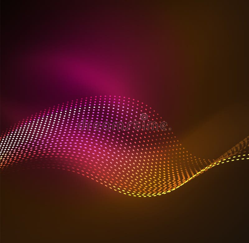 Vector Wave Particles Background Stock Vector - Illustration of element ...