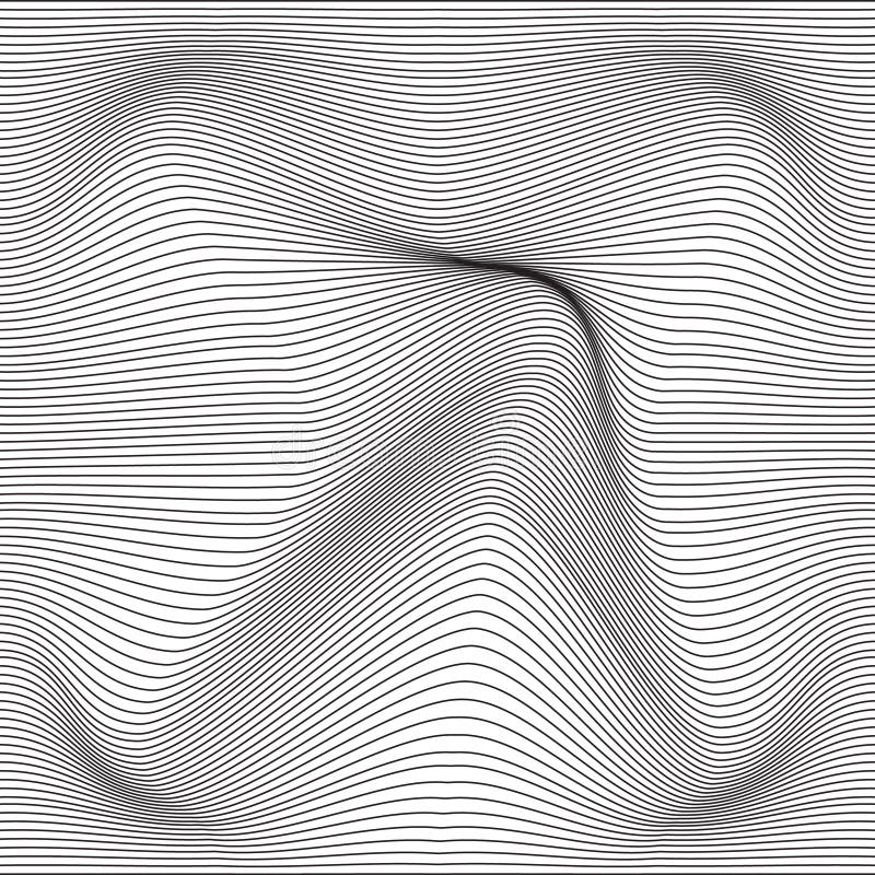 Vector Wave Stripe Background Stock Vector - Illustration of geometric ...