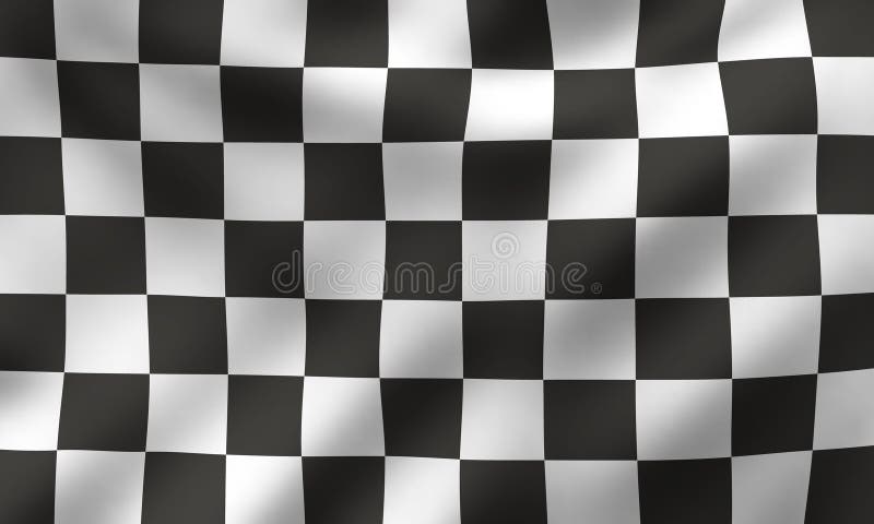 Waving Checkered Racing Flag Background Stock Vector - Illustration of ...