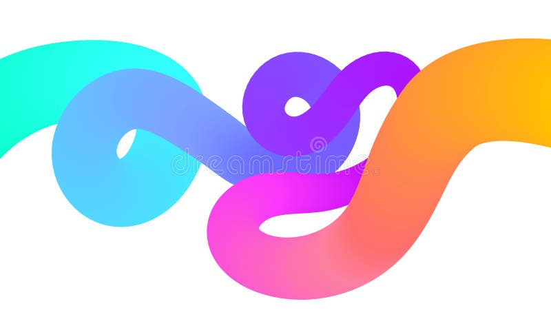 Vector Wavy Colorful Gradient Shape Stock Illustration - Illustration ...