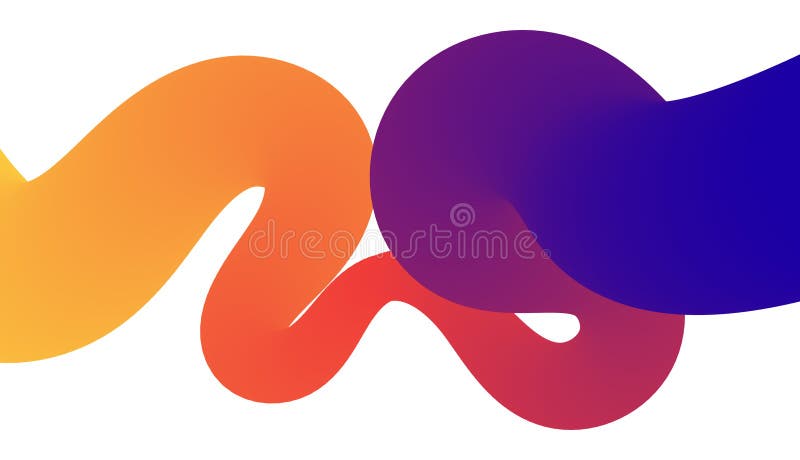 Vector Wavy Colorful Gradient Shape Stock Vector - Illustration of ...