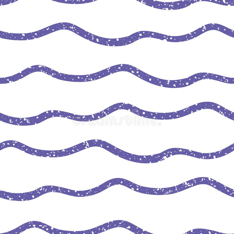 Vector Wavy Lines Pattern Background. Seamless Hand Drawn Backdrop ...