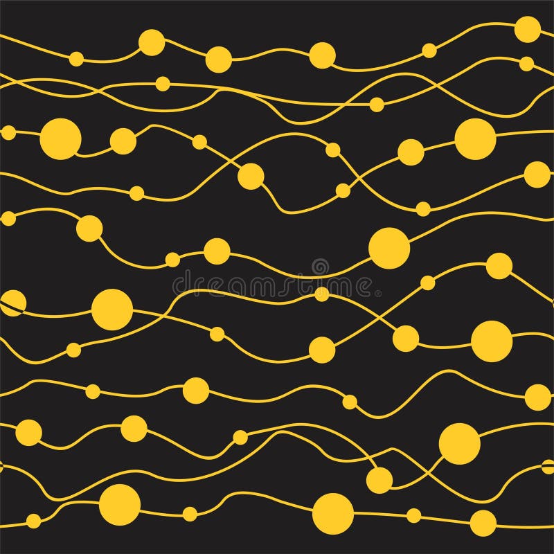 Vector Wavy Pattern with Abstract Lines and Dots Background. Cdr X6 ...