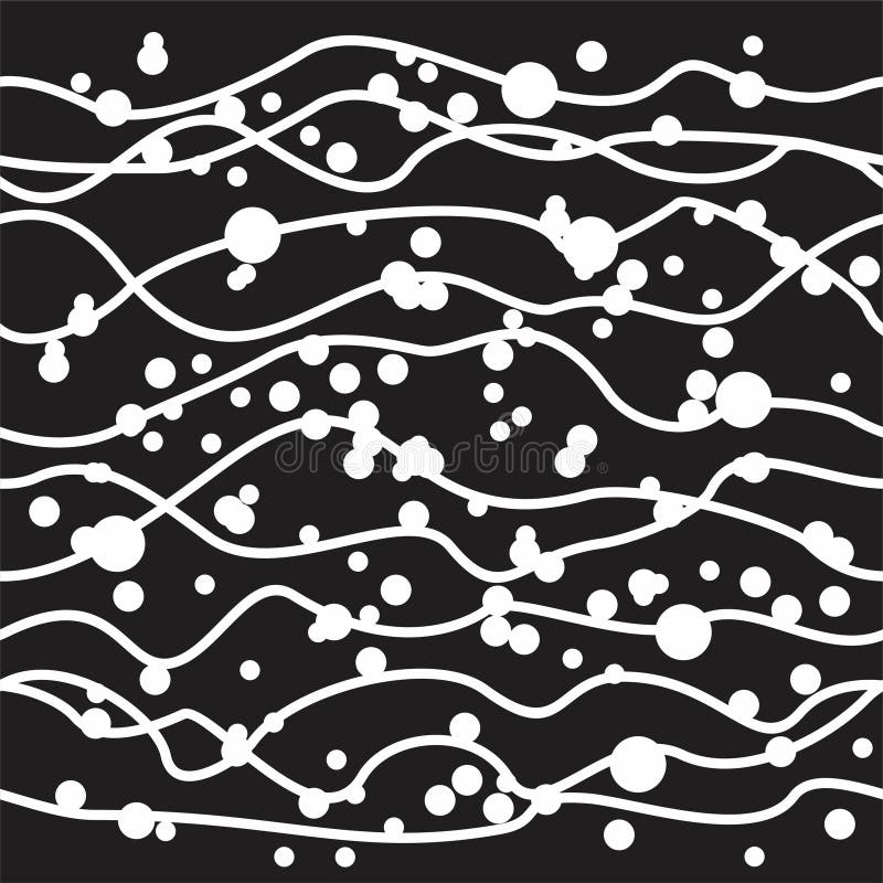 Vector Wavy Pattern with Abstract Lines and Dots Background. Cdr X6 ...