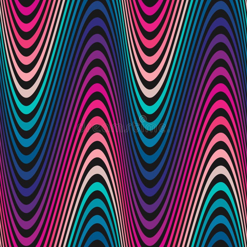 Vector Wavy Seamless Pattern, Curved Lines, Stripes, Colorful Gradient ... Vector Wavy Seamless Pattern, Curved Lines, Stripes, Colorful Gradient ...