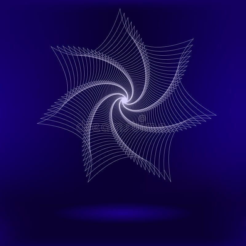 Vector Wavy Twirl Star - Graphic Element Generative Art Stock Vector ...