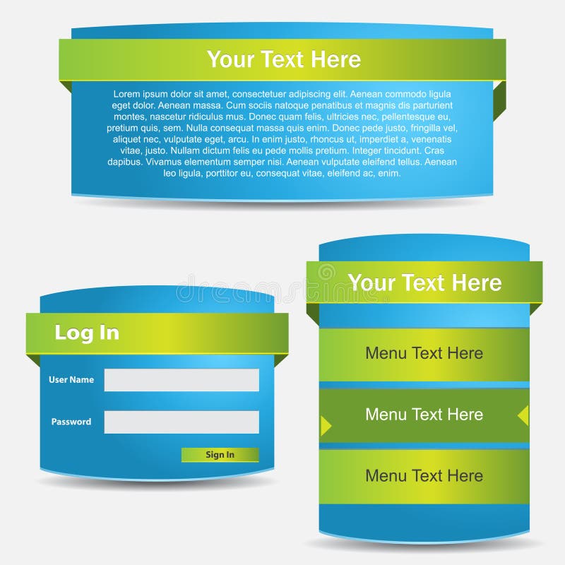 Vector Web Banner stock vector. Illustration of advertising - 26486123